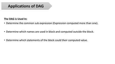 Directed Acyclic Graph Representation Of Basic Blocks Pptx
