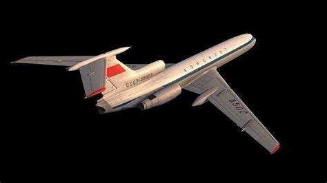 Tu 154 3d Model Animated Cgtrader