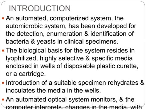 Automated Microbial Identification System Pptx