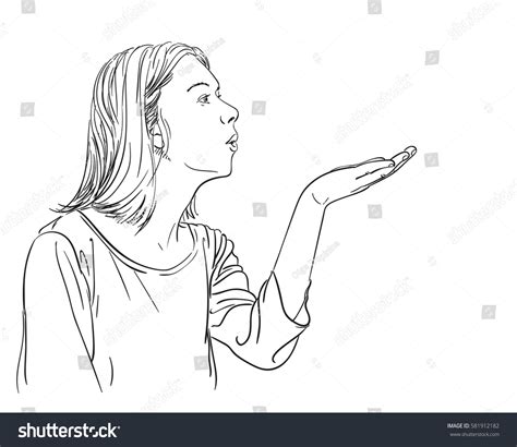 How To Draw Someone Blowing A Kiss