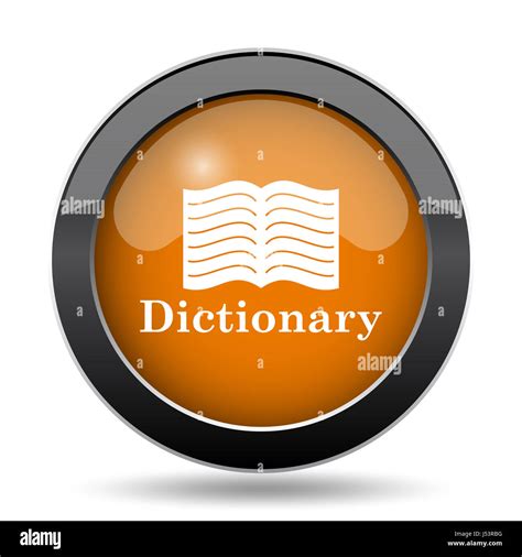 Dictionary Icon Dictionary Website Button On White Background Stock