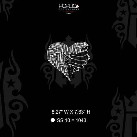 Broken Heart Rhinestone Template Popeice Collections