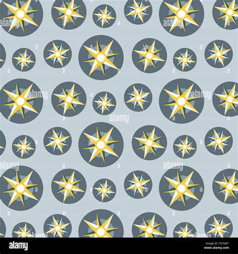 Compass Vector Pattern In Gold Color And Gray Background Stock Vector Image And Art Alamy
