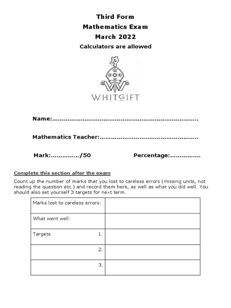 3rd Form Mar 2022 Final Pdf Speed Mathematics