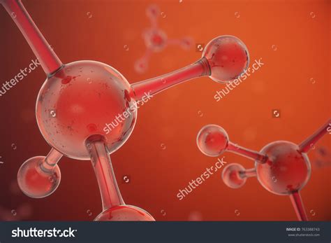 3d Illustration Atoms Structure Science Or Medical Background With