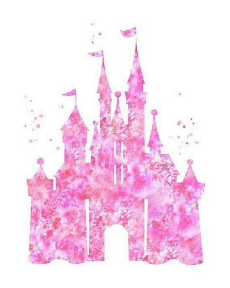 Castillo De Disney Disney Castle Silhouette Watercolor Disney