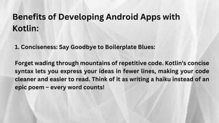 Benefits Of Develop Android App With Kotlin Pptx