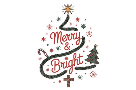 Merry And Bright Png Christmas Tree Png Gráfico Por Designplanate503