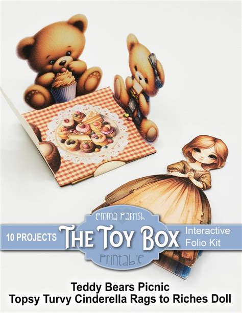 The Toybox Printable Junk Journal Folio 10 Interactive Papercraft