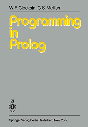 programming in prolog by clocksin william f mellish christopher s