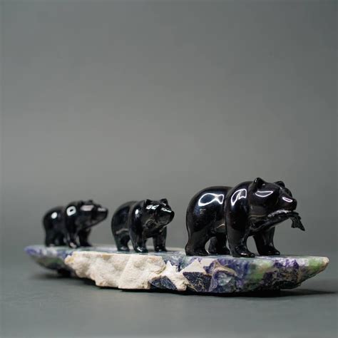 Mama Bear And Cubs 135 Fossil And Stone