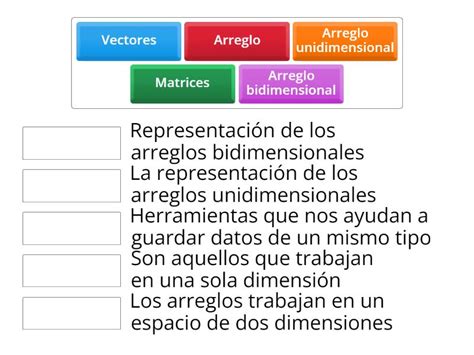 Arreglo Unidimensional Y Bidimensional Match Up