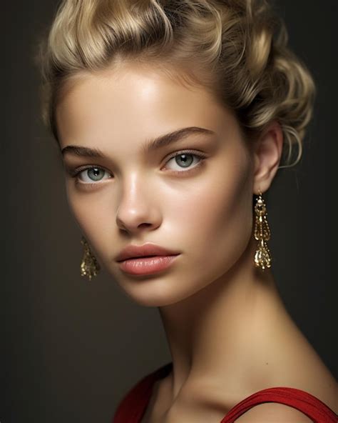 Premium Ai Image Beautiful Super Model Iis Presenting Herself Wearing