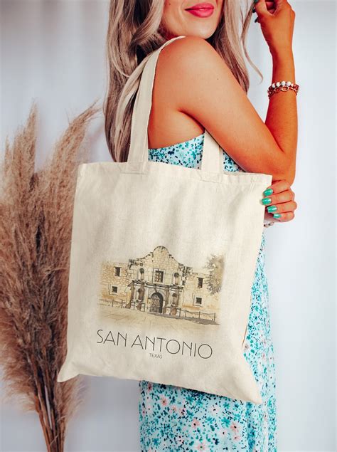 Alamo Tote Bag San Antonio Tote Bag Retro Tote Bag Cute Tote Bag