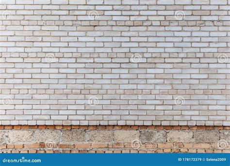 The Wall Is Made Of Gray Silicate Bricks Brickwork On The Construction