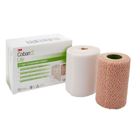 3m Coban Lite 2 Layer Compression Bandages System Tan White