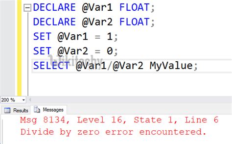 Error Divide By Zero Error Encountered By Microsoft Award MVP Learn In Sec Wikitechy