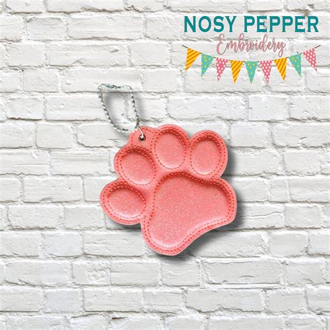 Paw Puff Bookmark Ornament Bag Tag Machine Embroidery Design Digital D Nosy Pepper Patterns