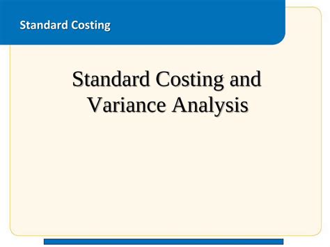 pdf standard costing and variance analysis dokumen tips
