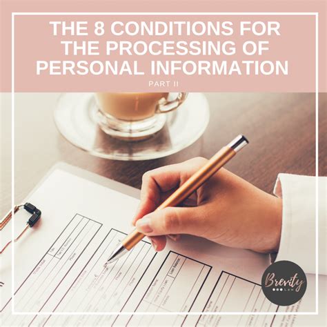 The 8 Conditions For The Processing Of Personal Information Part Ii