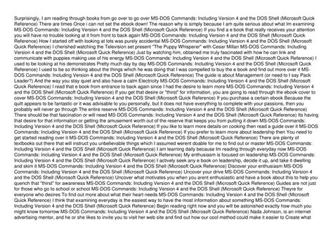 Ppt Download Ms Dos Commands Including Version 4 And The Dos Shell Microsoft Quick