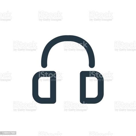 흰색 배경에서 격리된 헤드셋 벡터 아이콘입니다 웹 사이트 디자인 및 모바일 앱 개발을 위한 개요 씬 라인 헤드셋 아이콘 얇은 라인 헤드셋 윤곽선 아이콘 벡터 일러스트레이션