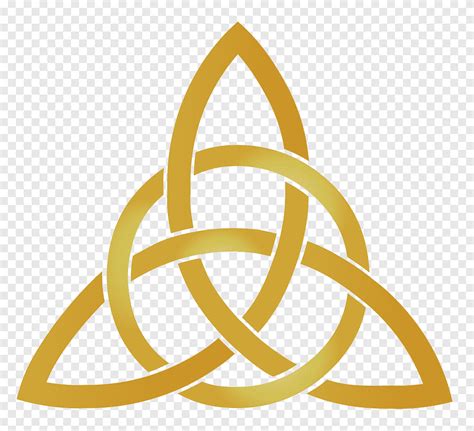 Triquetra Celtic Knot Trinity Celts Irish Dance Gold Material Png