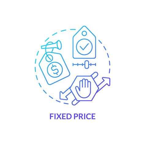 Fixed Price Blue Gradient Concept Icon Procurement Contract Abstract