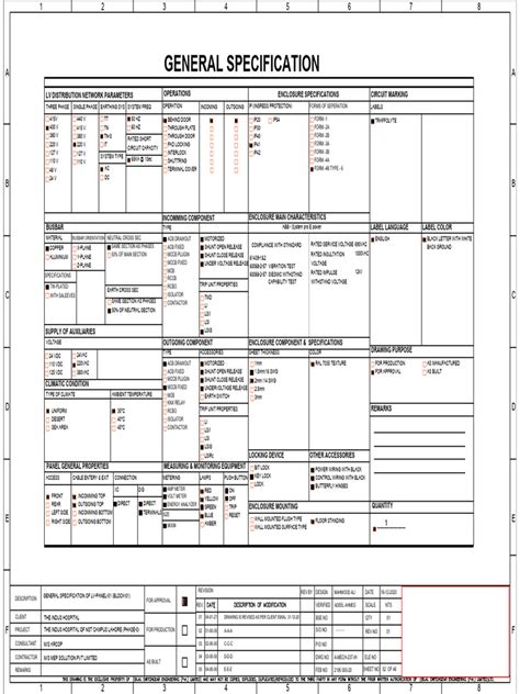 Specimen Sheet 1 General Specification Pdf Electrical Wiring Electrical Engineering