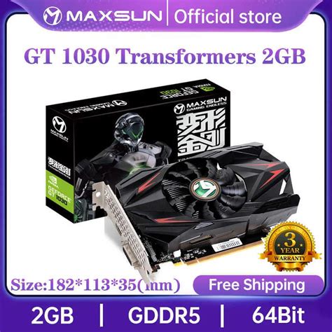 Maxsun Geforce Gt 1030 Transformers 2gb Ddr5 Graphic Card Nvidia Gpu Desktop Video Card Gaming
