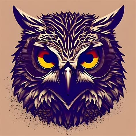 Premium Photo Owl Splash Shirt Design With Sunburst Graphic Manga