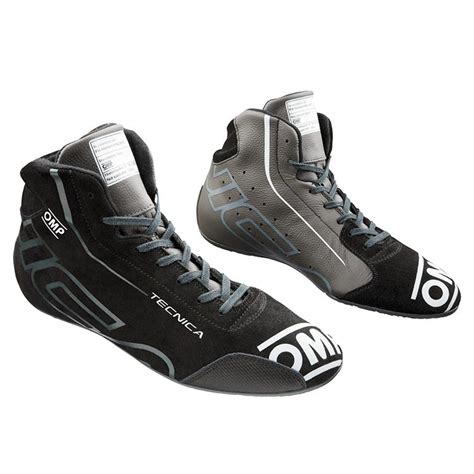 Omp Tecnica Shoes ブラック×アンスラサイト077 レーシングシューズ Fia公認8856 2018 Ic0 0836
