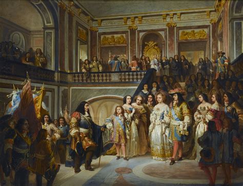 Louis Xiv Reçoit Le Grand Condé Dans Le Grand Escalier De Versailles