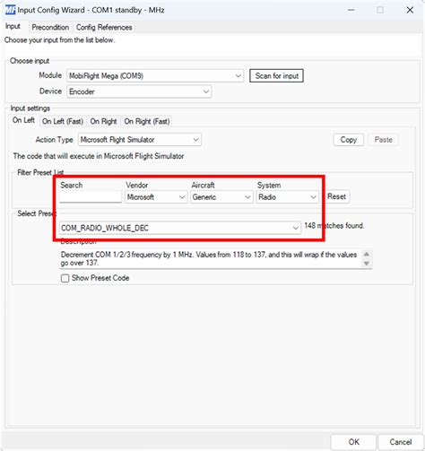 Using A Single Encoder To Tune COM MobiFlight Documentation