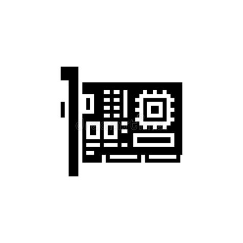 Network Card Vector Icon Computer Component Icon Solid Style Perfect Use For Logo