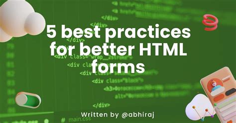 5 Best Practices For Better Html Forms Devdojo