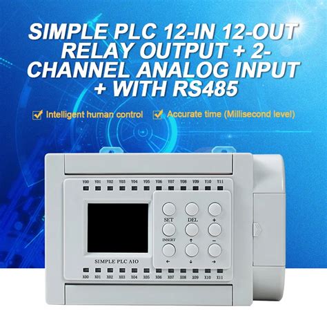 Huaqingjun In Out Relay Output PLC Plus Channel Analog Inputs MA With RS