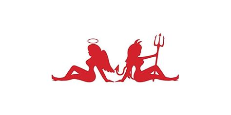 Sexy Angel And Devil Girl Window Sticker