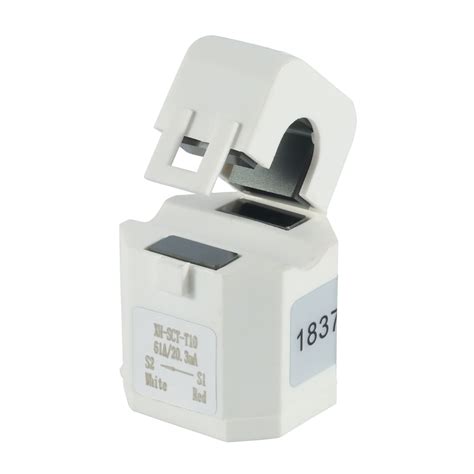 White Xh Sct T10 Split Core Current Transformer Cts 0 39 Inches Id 61a