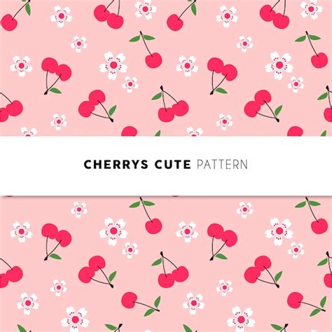 Premium Vector Cherrys Cute Pattern