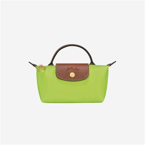 롱샴 르 플리아쥬 오리지널 핸들 파우치 그린 Longchamp Kream