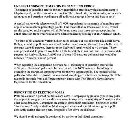 Solved UNDERSTANDING THE MARGIN OF SAMPLING ERROR The Margin Chegg Com