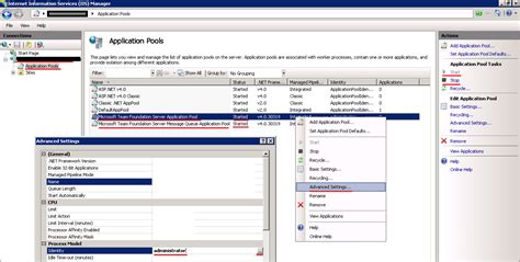 tfs 2010 service unavailable 503 stack overflow