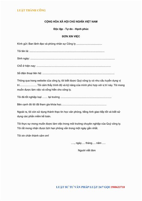 Mẫu đơn Xin Việc Chuẩn Hút Hồn Nhà Tuyển Dụng 2023