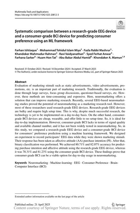 Systematic Comparison Between A Research Grade Eeg Device And A Consumer Grade Bci Device For