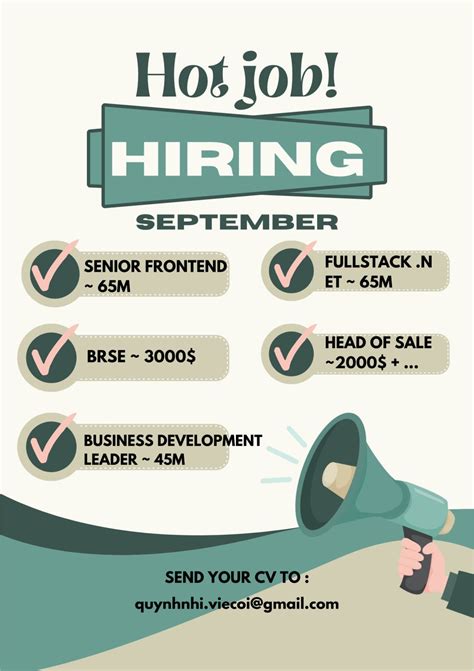 Quỳnh Nhi Chloe On Linkedin 💥 𝐔𝐑𝐆𝐄𝐍𝐓 𝐇𝐎𝐓 𝐉𝐎𝐁 𝐈𝐍 𝐒𝐄𝐏𝐓𝐄𝐌𝐁𝐄𝐑 💥