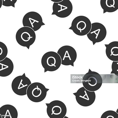 질문 및 답변 연설 거품 아이콘 원활한 패턴 흰색 배경에서 표시합니다 Q와 A 기호입니다 평면 디자인입니다 벡터 일러스트 레이 션 0명에 대한 스톡 벡터 아트 및 기타