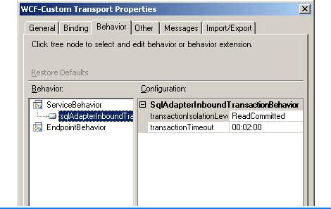 Configure Transaction Isolation Level And Transaction Timeout With SQL BizTalk Server