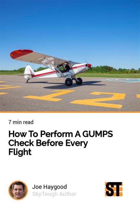 How To Perform A Gumps Check Before Every Flight In 2022 Performance