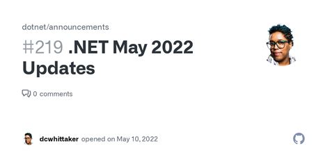NET May Updates Issue Dotnet Announcements GitHub